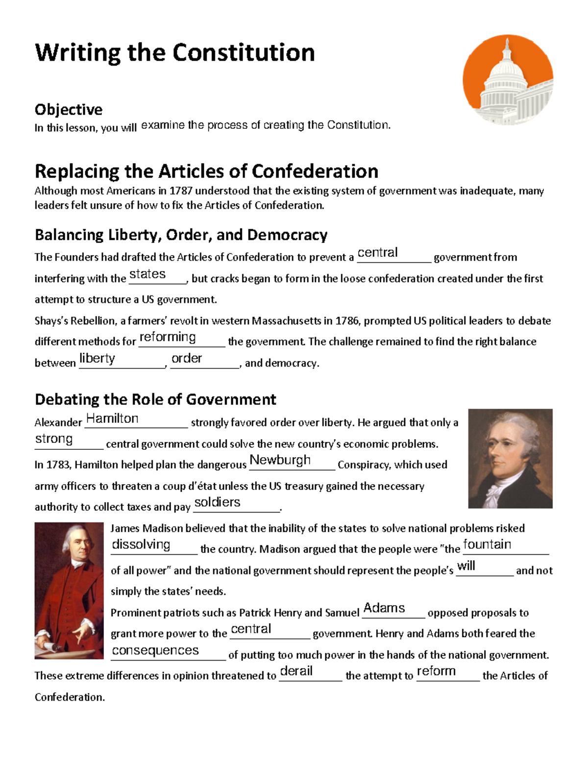 Writing the Constitution: Key Notes and Concepts for Understanding ...