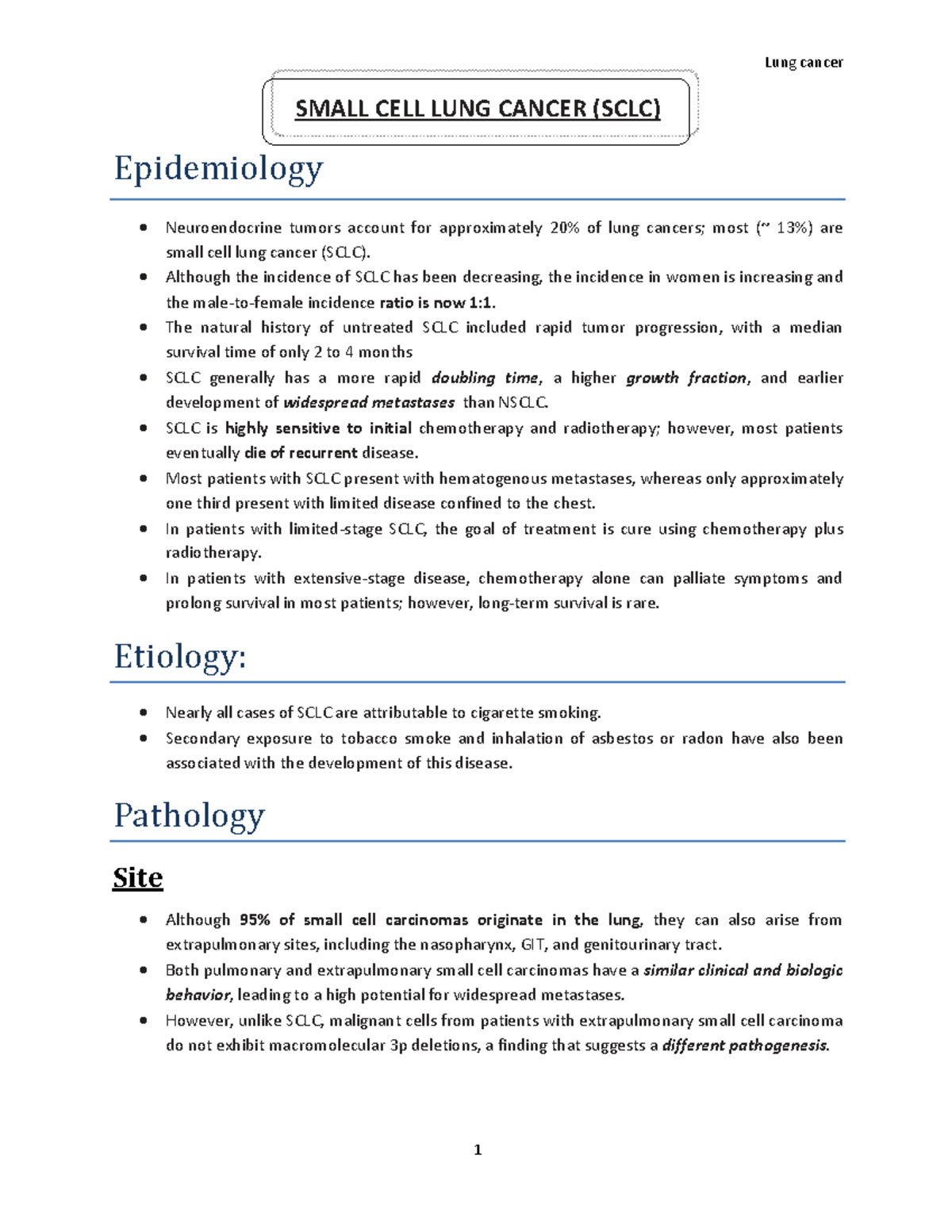 SCLC: Comprehensive Overview of Small Cell Lung Cancer Epidemiology and ...