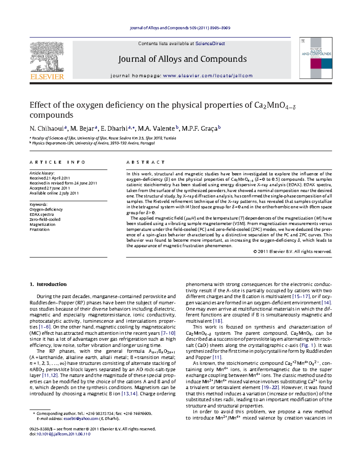 Effect of Oxygen Deficiency on Physical Properties of Ca2MnO4 - Studocu