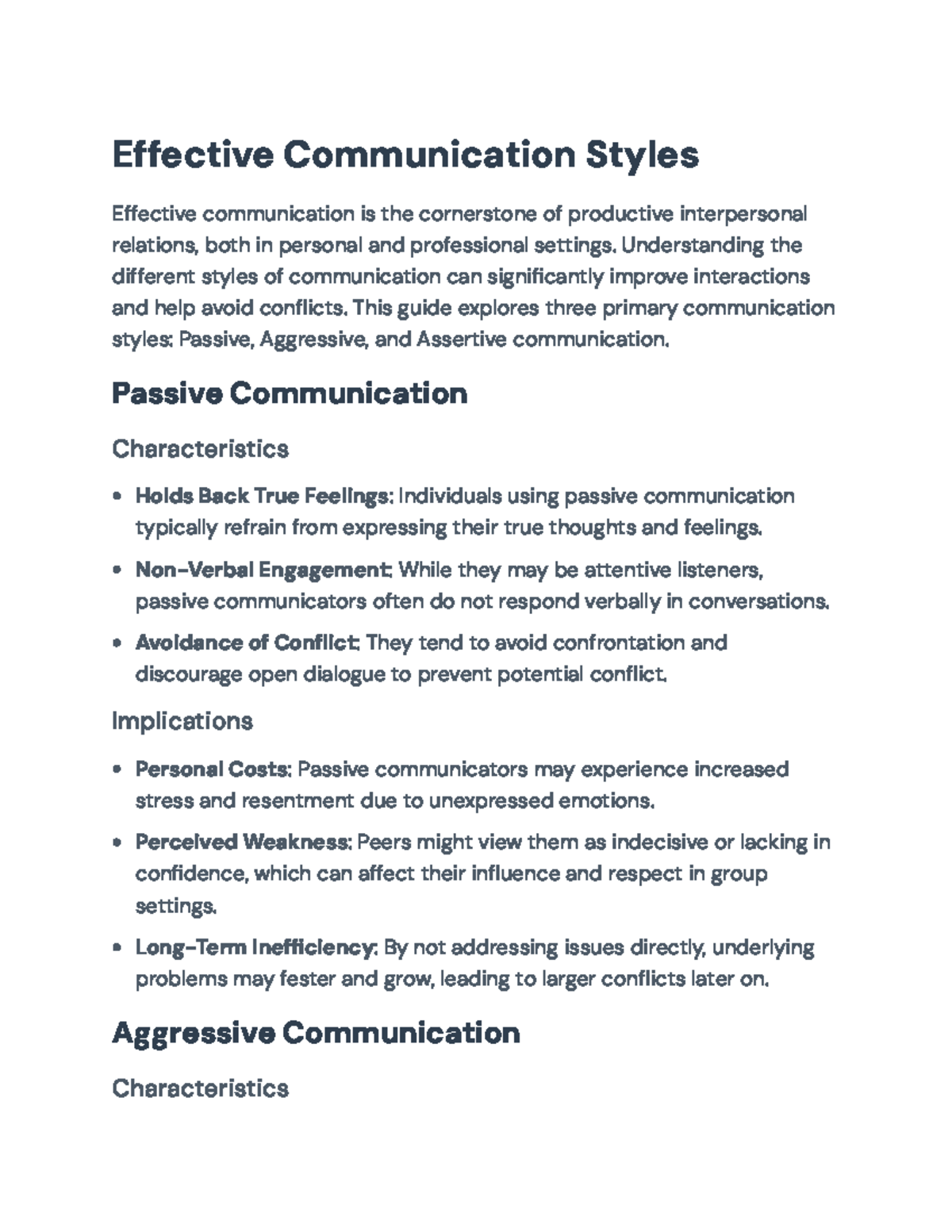 Effective Communication Styles: A Guide to Assertiveness & Conflict Res ...