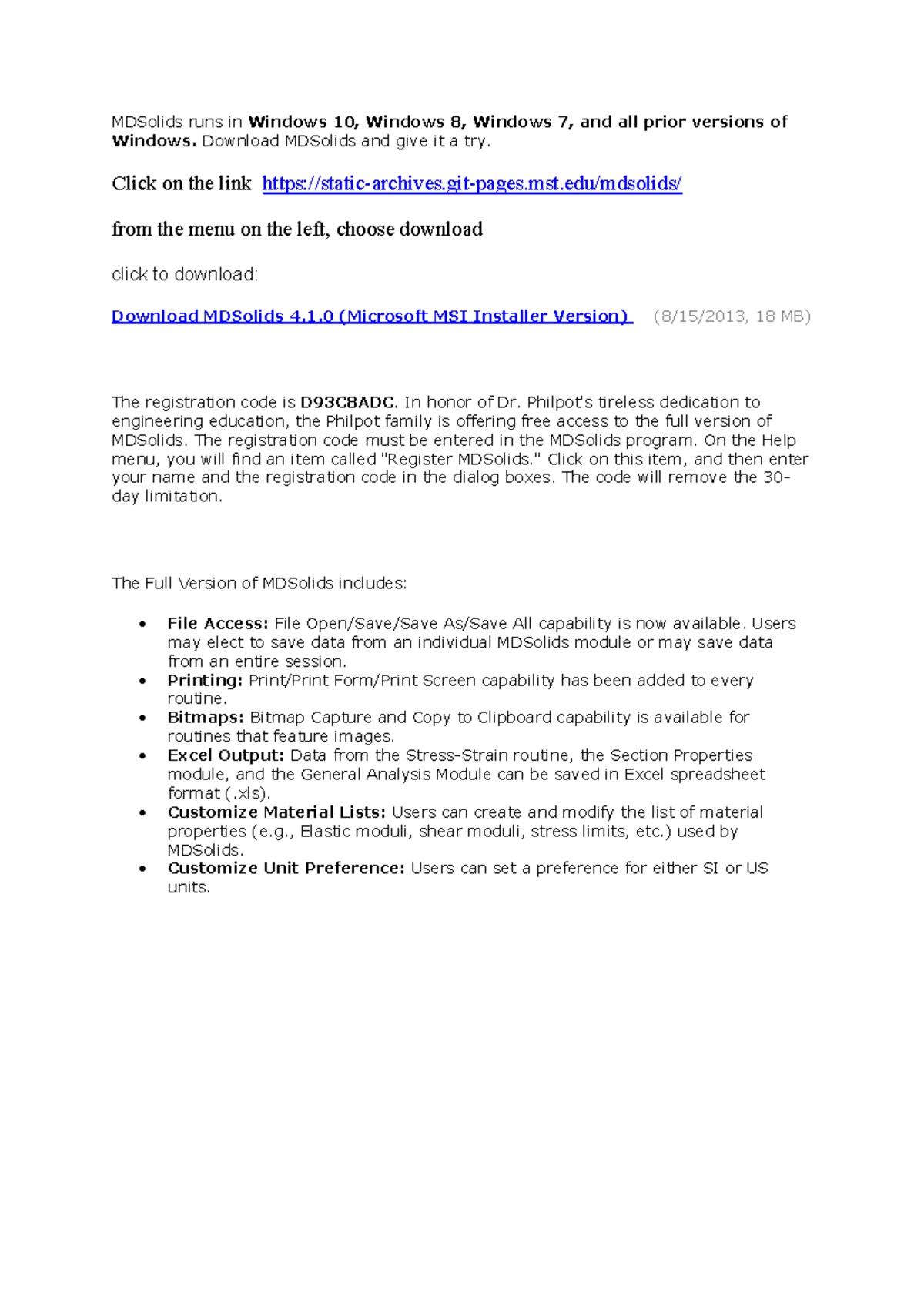 MDSolids Installation Guide for Windows: Step-by-Step Instructions - Studocu