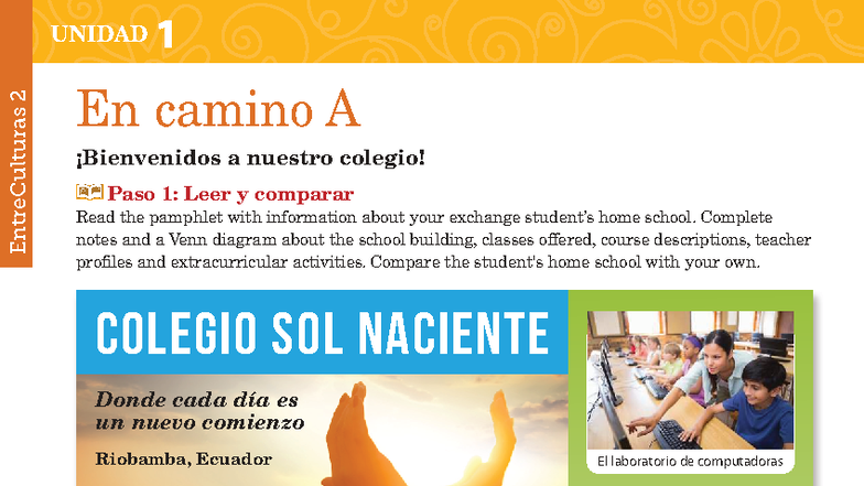 EC L2 U1 EntreCulturas 2: Comparación de Colegios - Studocu