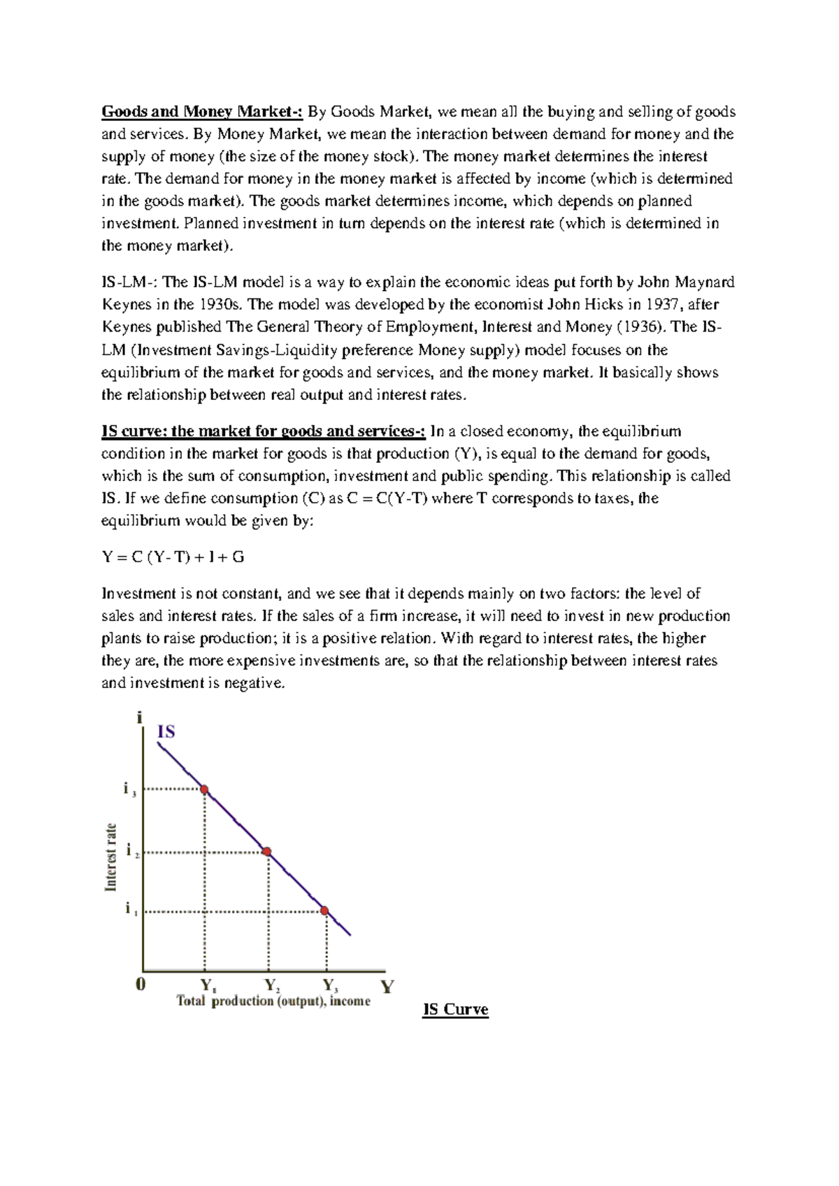 IS-LM Curve: Analyzing Investment, Saving, and Money Market Dynamics ...