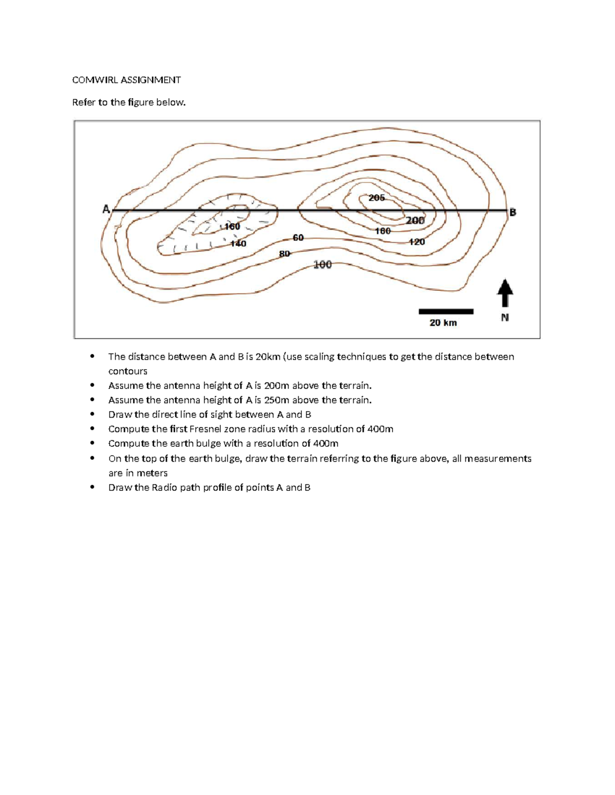 COMWIRL ASSIGNMENT: Radio Path Profile & Fresnel Zone Analysis - Studocu