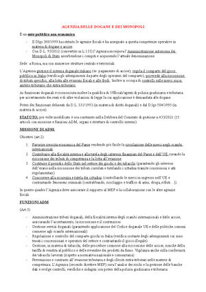 ADM Dogane - riassunto del libro sopra, l ho fatto per riassumere i ...