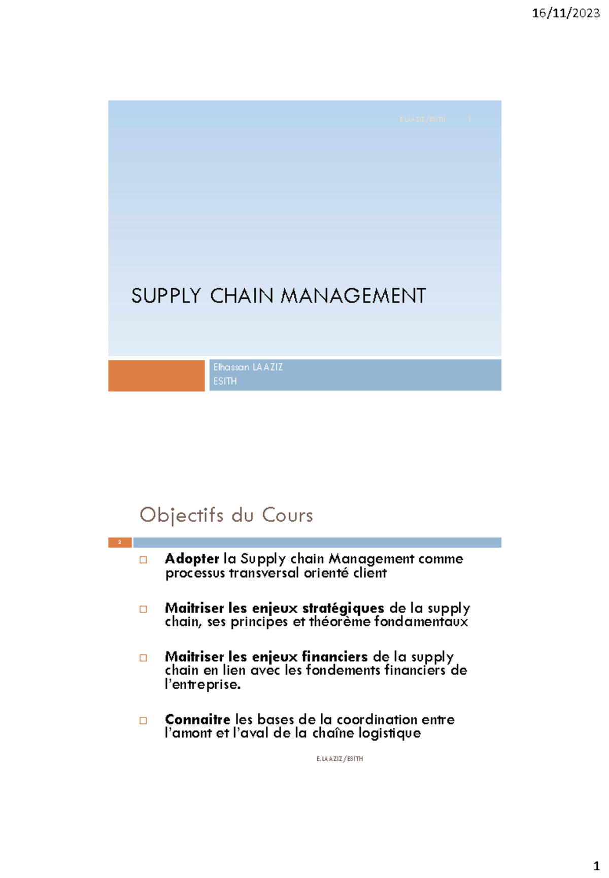 SCM 101: Introduction et Objectifs du Supply Chain Management - Studocu