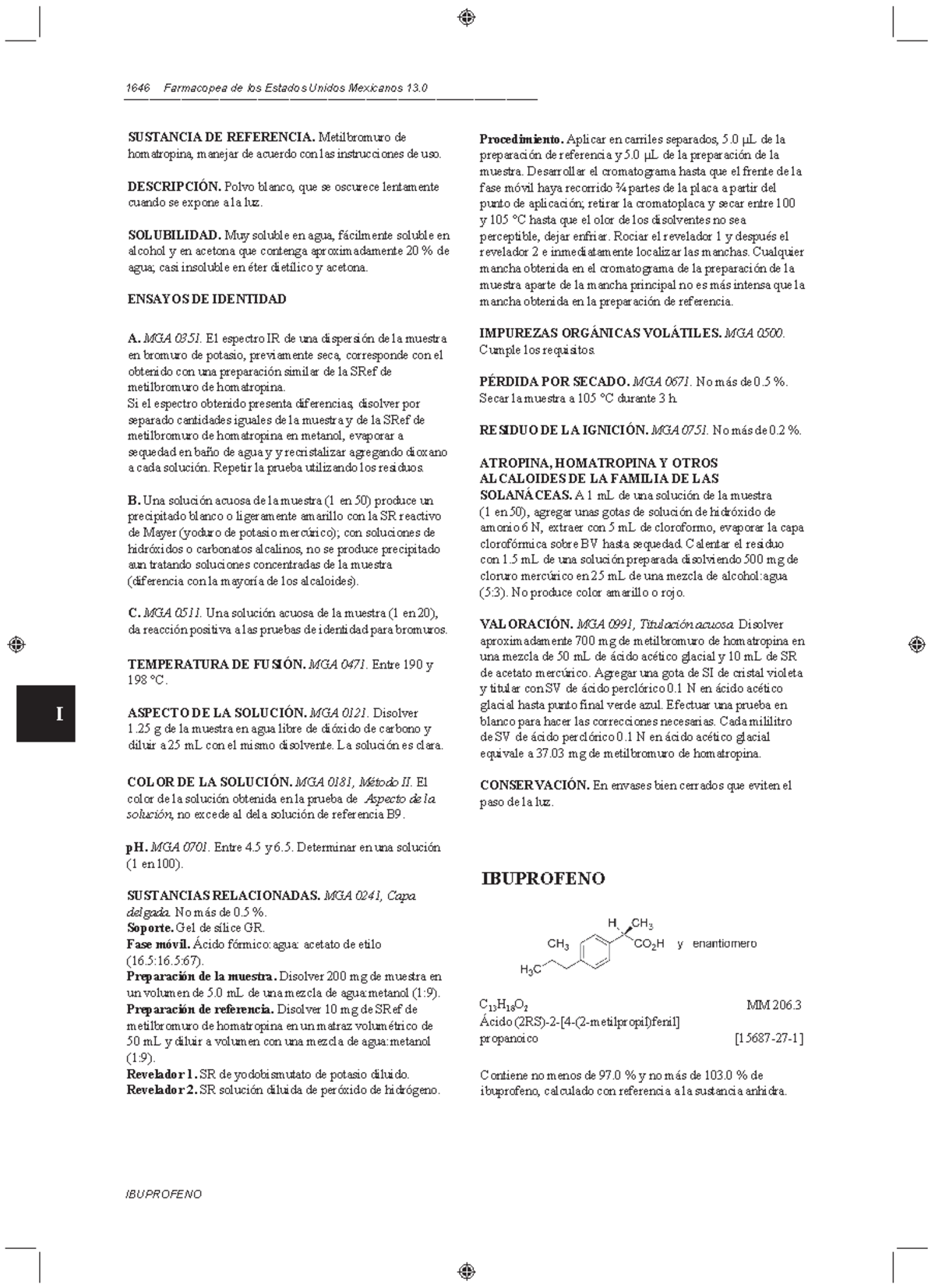 Ibuprofeno Materia prima - IBUPROFENO I SUSTANCIA DE REFERENCIA ...