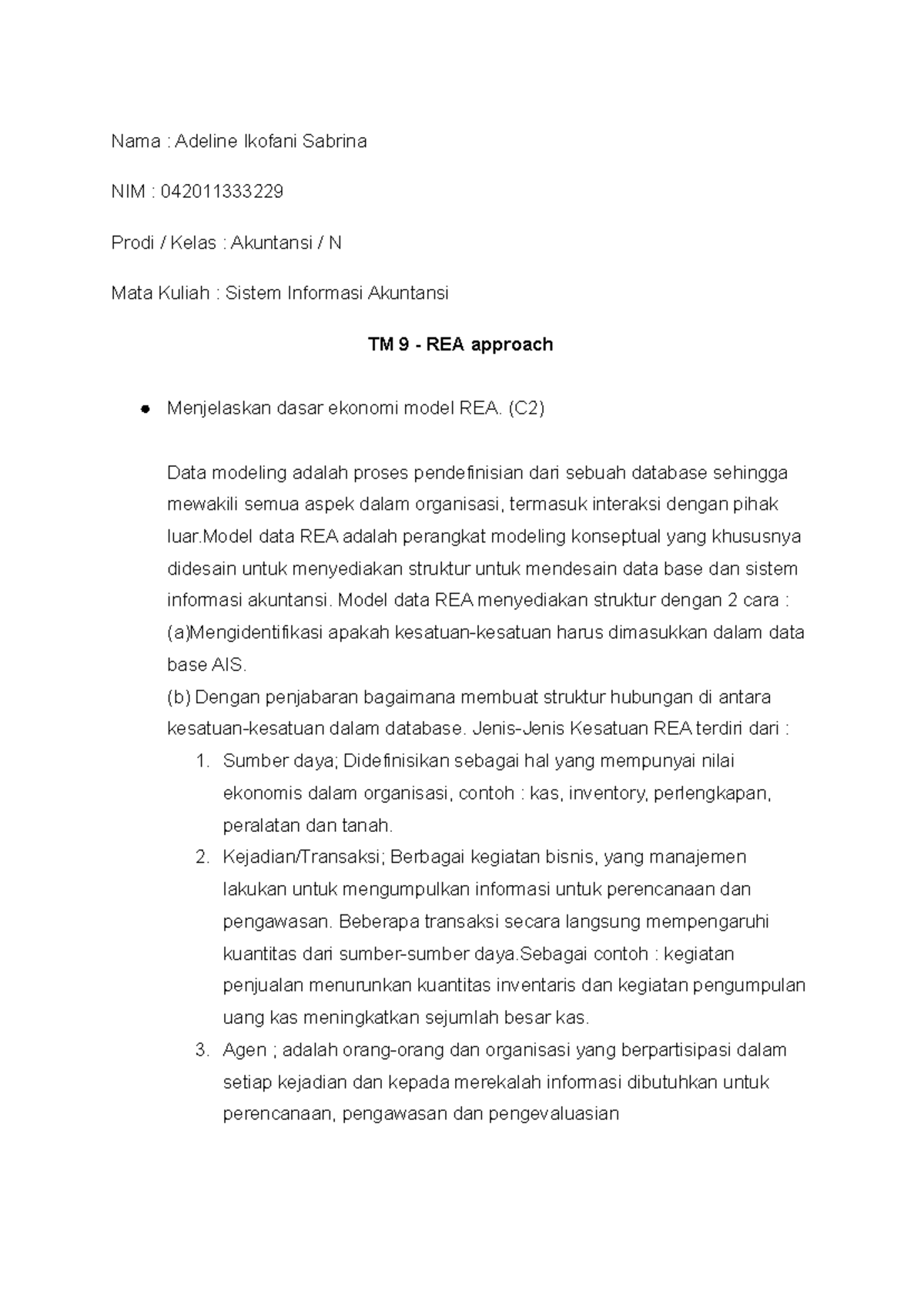RMK SIA TM 9 Accounting Information System - UNAIR - Studocu
