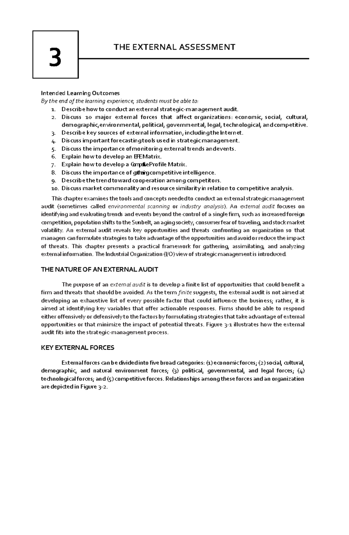 Chapter 3: The External Assessment - Strategic Management Insights ...