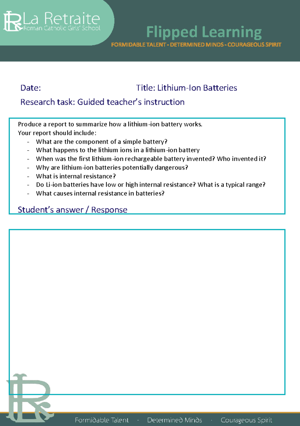 FL - Lithium Batteries Research Task: Understanding Battery Function ...