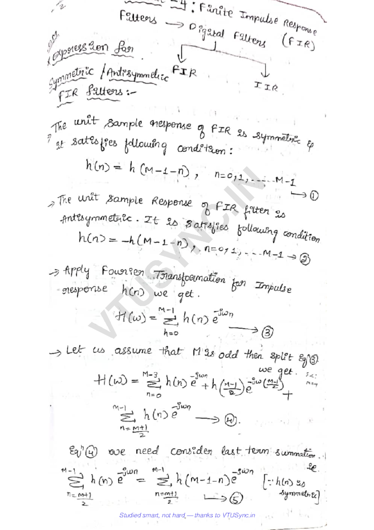DSP Module 4 - Essential Study Notes for Your Reference - Studocu