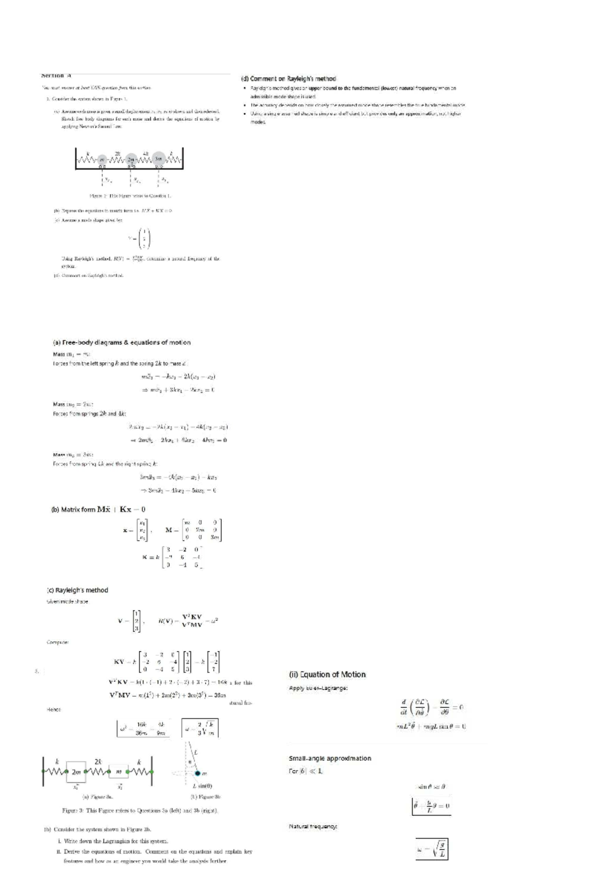 Engineering Dynamics: Natural Frequency Analysis and Control (ENG 301 ...