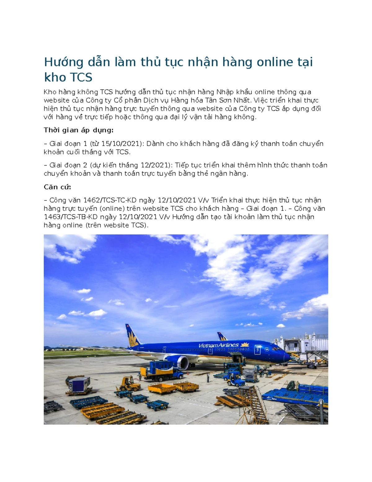 Quy trình nhận hàng nhập tại kho TCS: Hướng dẫn chi tiết - Studocu