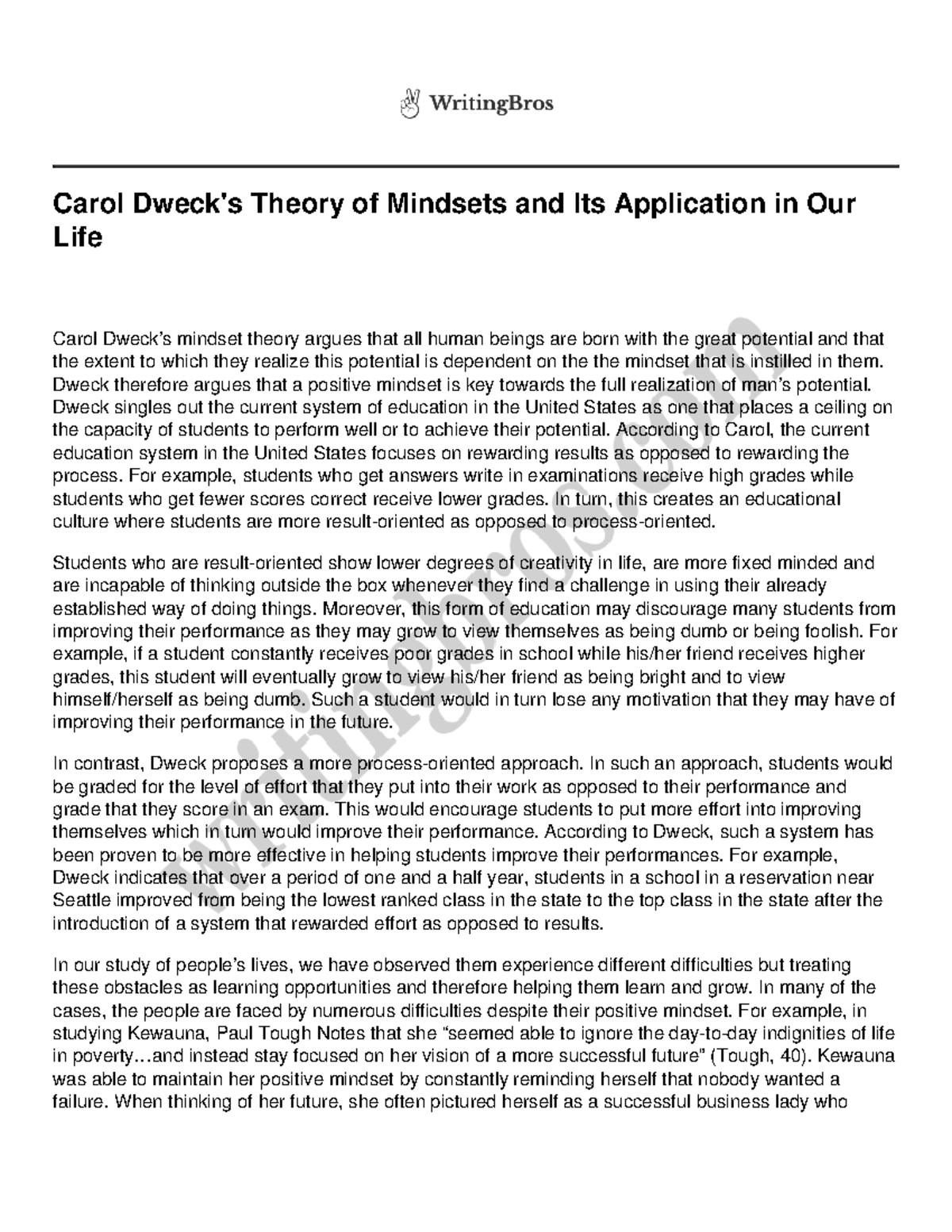 Carol Dwecks Theory of Mindsets and Its Application in Our Life - Carol ...
