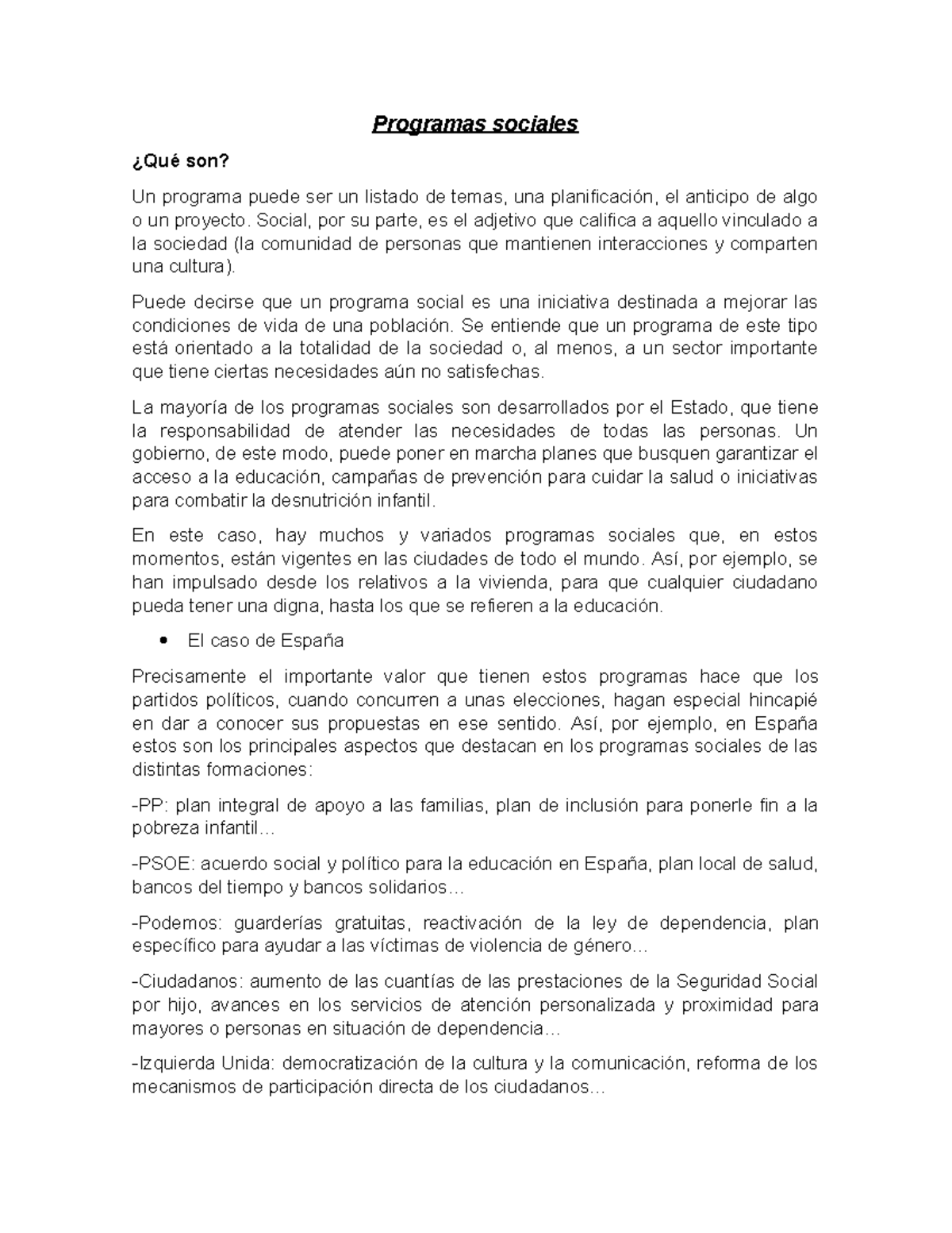 Programas Sociales: Definición, Tipos y Efectividad en la Sociedad ...