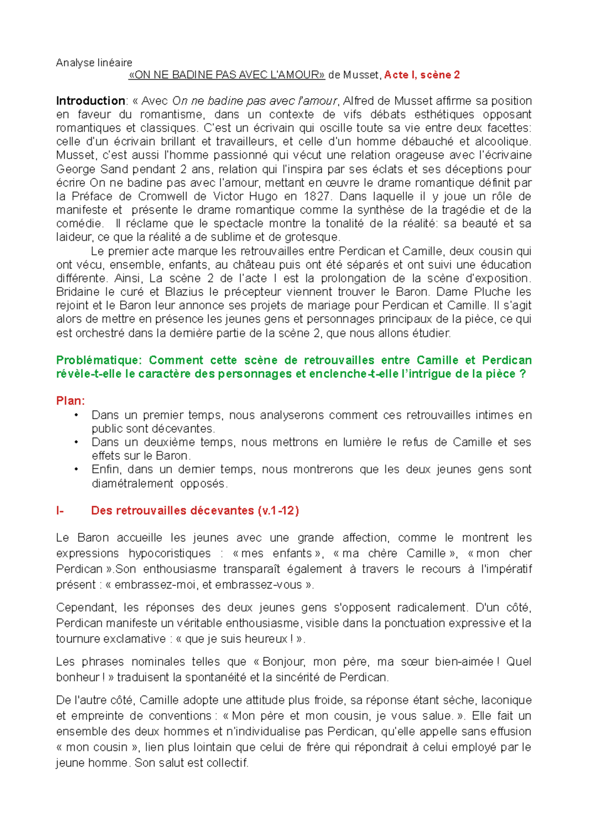 analyse-lin-aire-acte-i-on-ne-badine-pas-avec-l-amour-de-musset