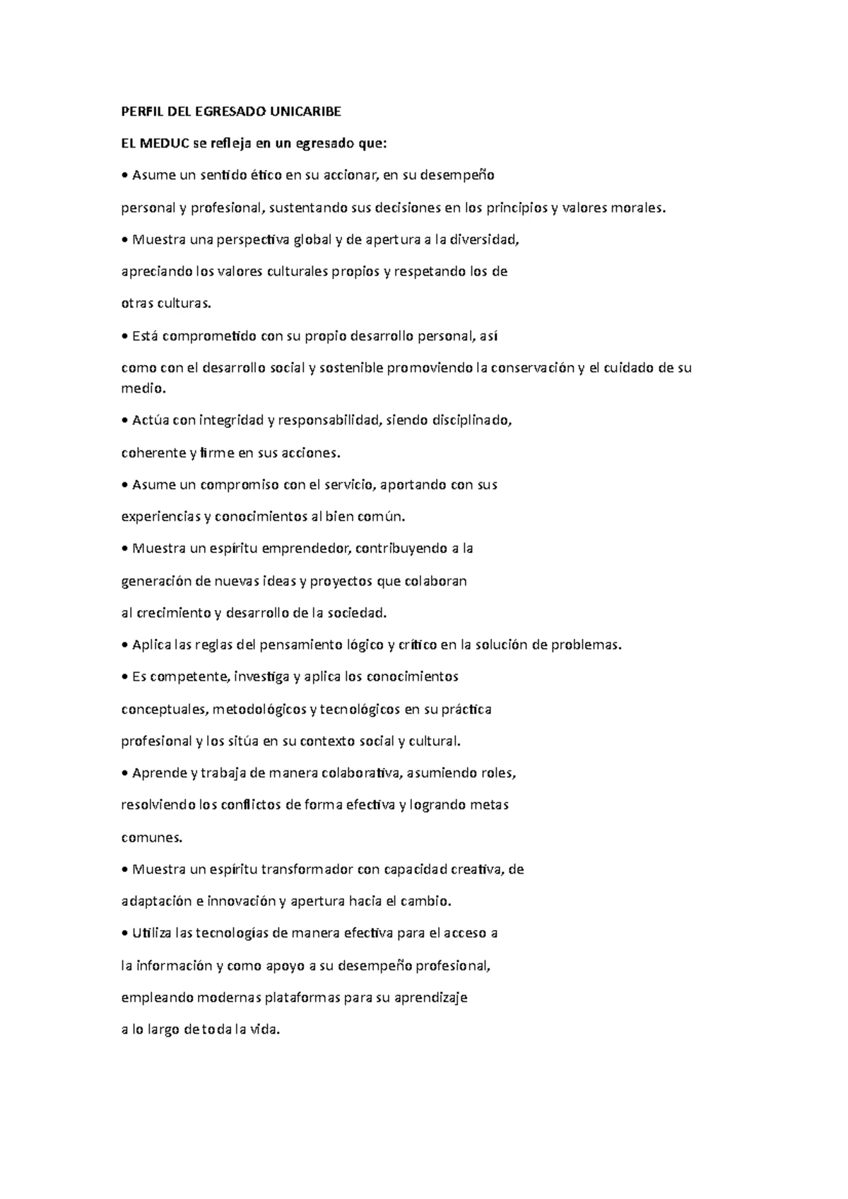 Mi Pensum unicaribe - Orientación Academica - UNIVERSIDAD DEL CARIBE ...