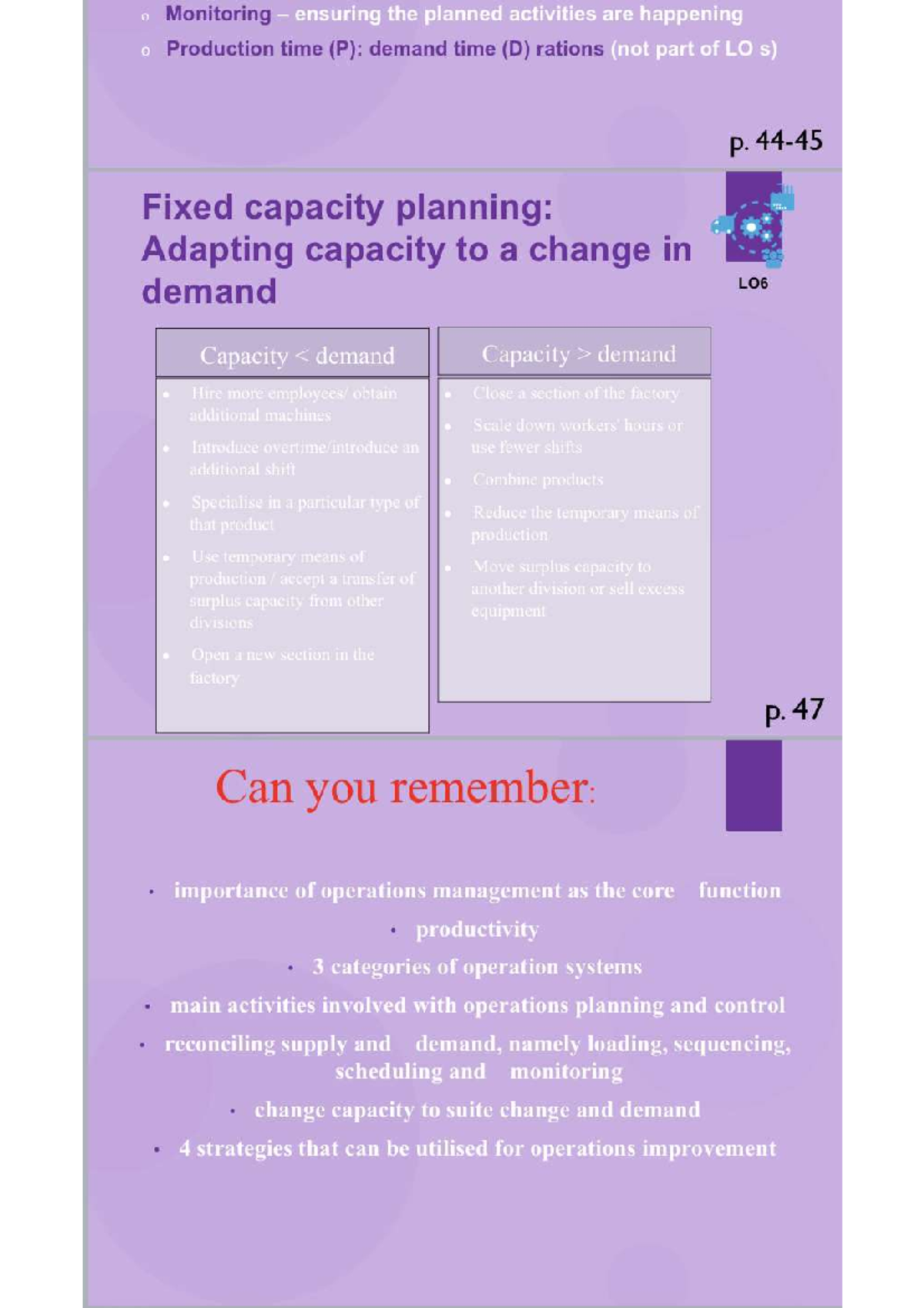 CA9F755A Operations Management: Capacity Planning & Demand Strategies ...