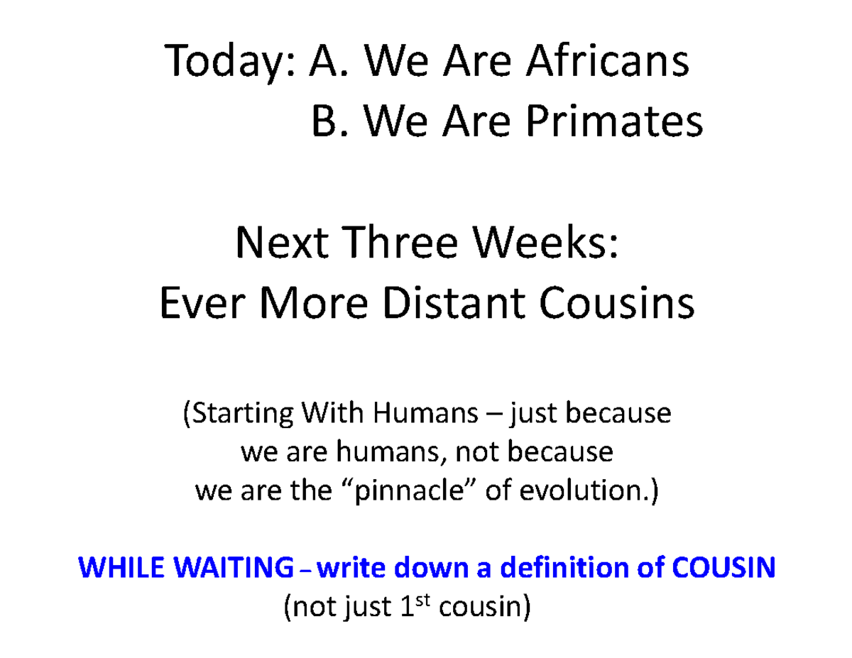 Human Evolution: Evidence and Key Hominids (Bio 101) - Studocu