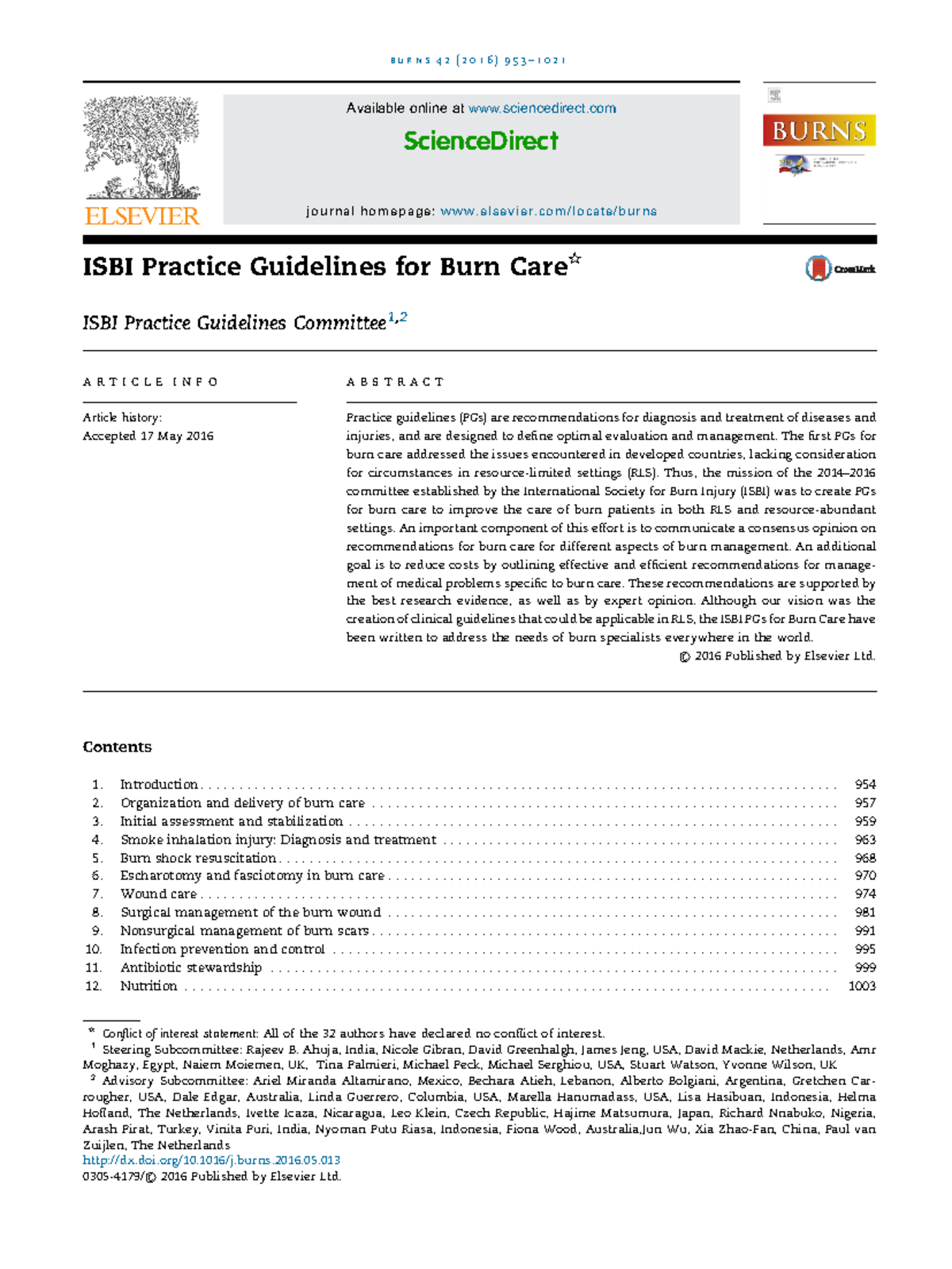 ISBI-Practice-Guidelines-for-Burn-Care 2016 Burns - ISBI Practice ...