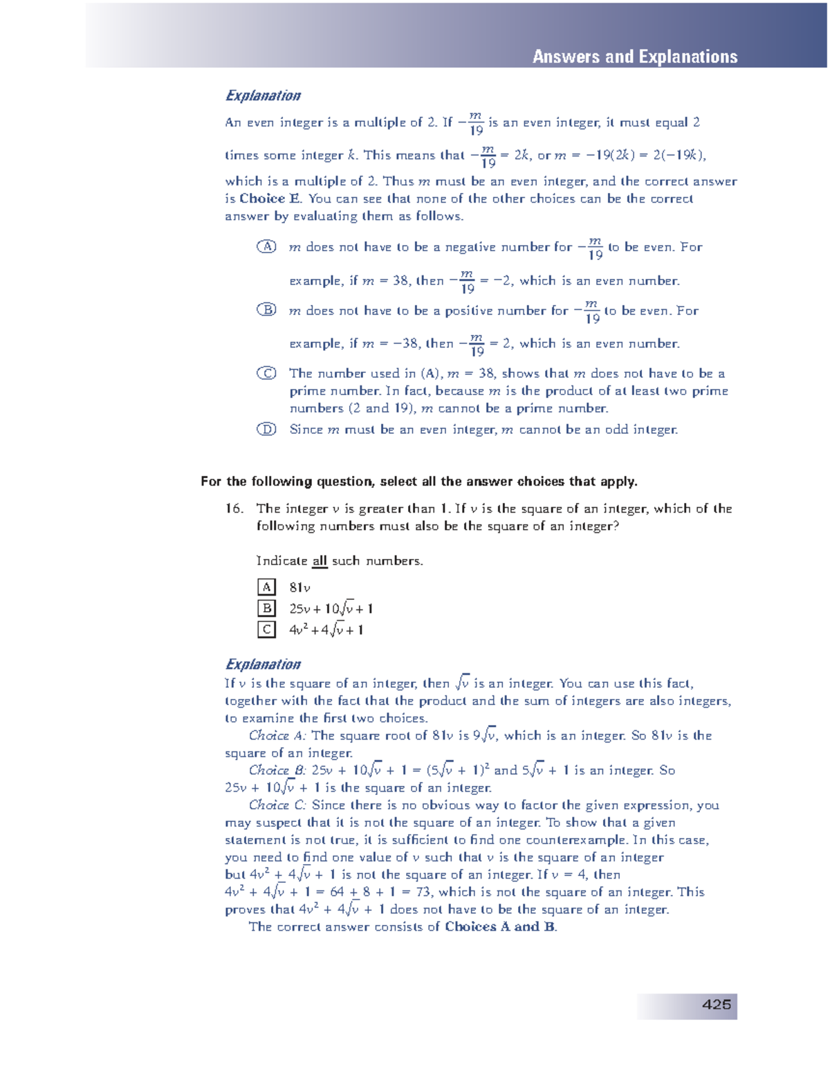 Math 101: Final Exam Answers & Explanations on Even Integers - Studocu