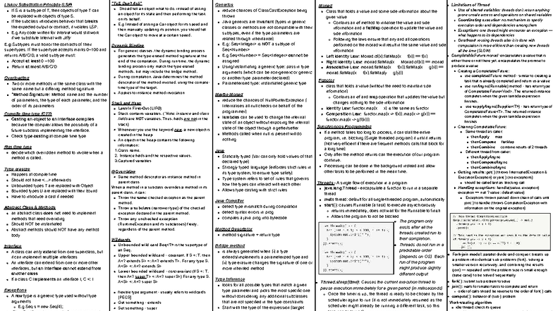 CS2030S Final Exam Cheatsheet: Liskov Substitution Principle & More ...