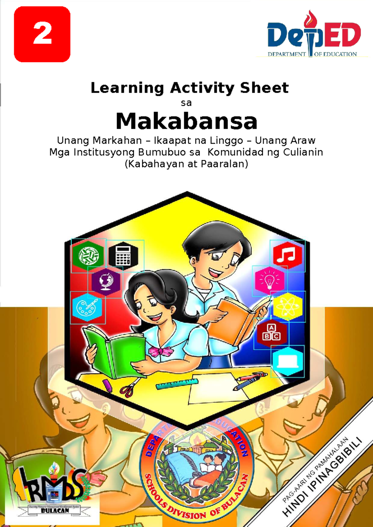 Learning Activity Sheet sa Makabansa 2: Institusyong Bumubuo sa Komunidad - Studocu