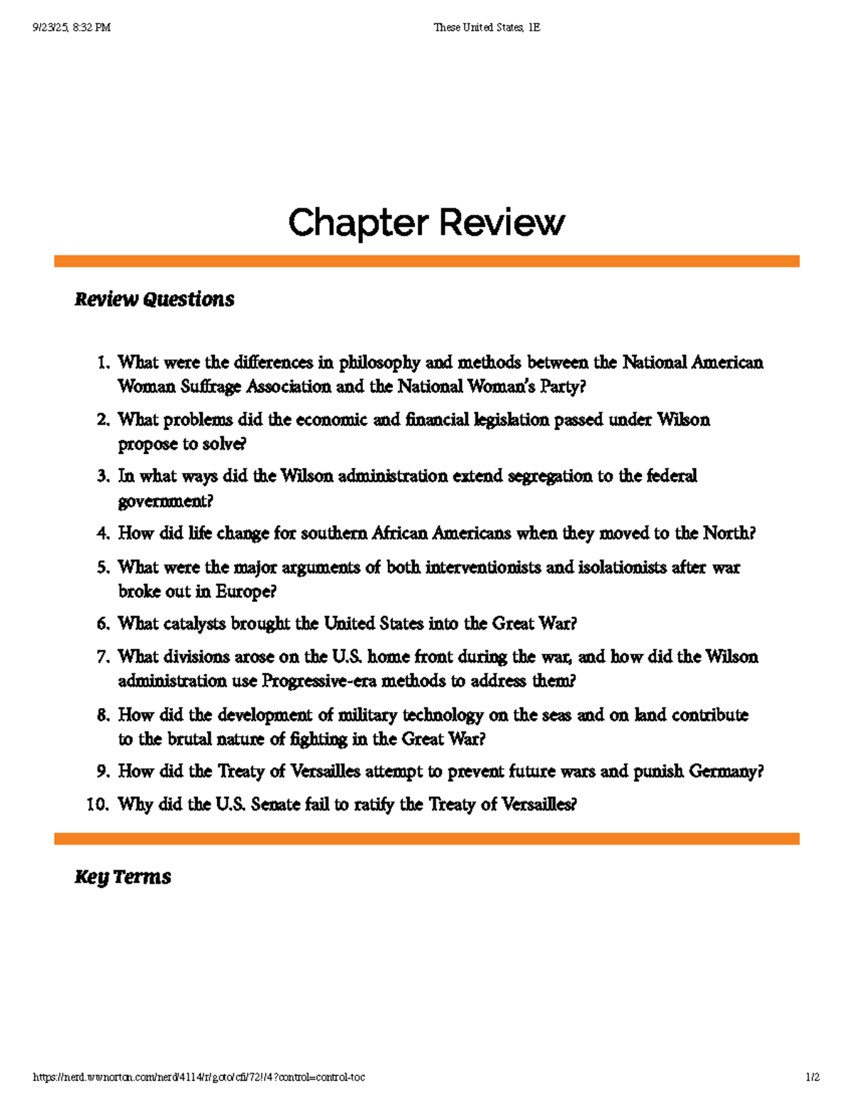 These United States, 1E Chapter 3 Review Questions & Key Terms - Studocu