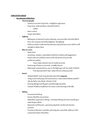 Film Studies - A2 - A Level - Sixth Form (A Levels) - Studocu