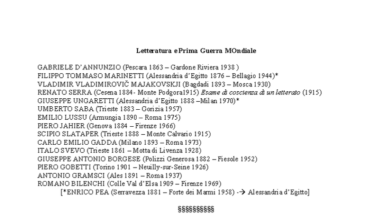 Letteratura e Prima Guerra MOndiale - Letteratura e Prima Guerra ...