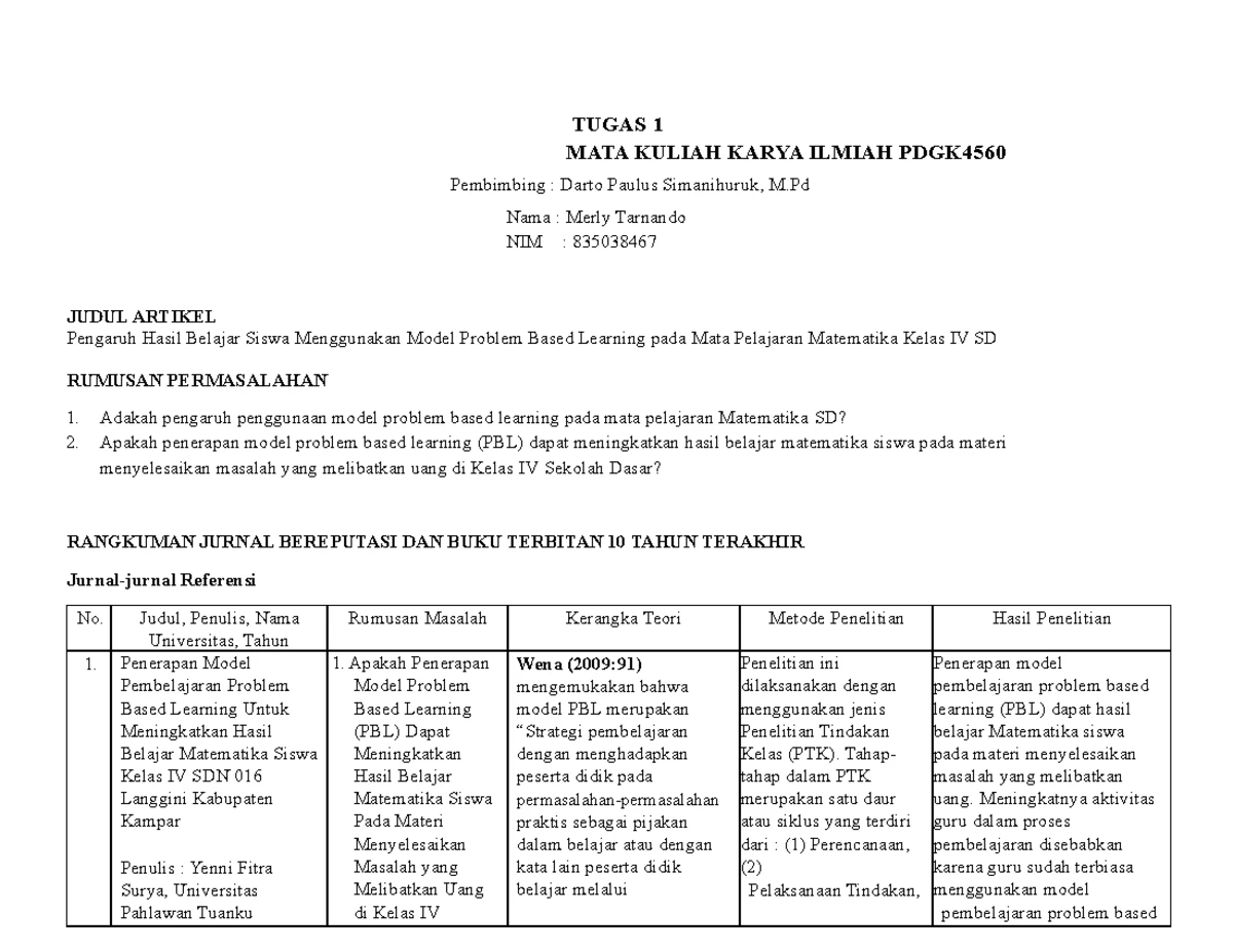 Tugas Tutorial 3: Teknik Penulisan Karya Ilmiah (IDIK4013) - Studocu