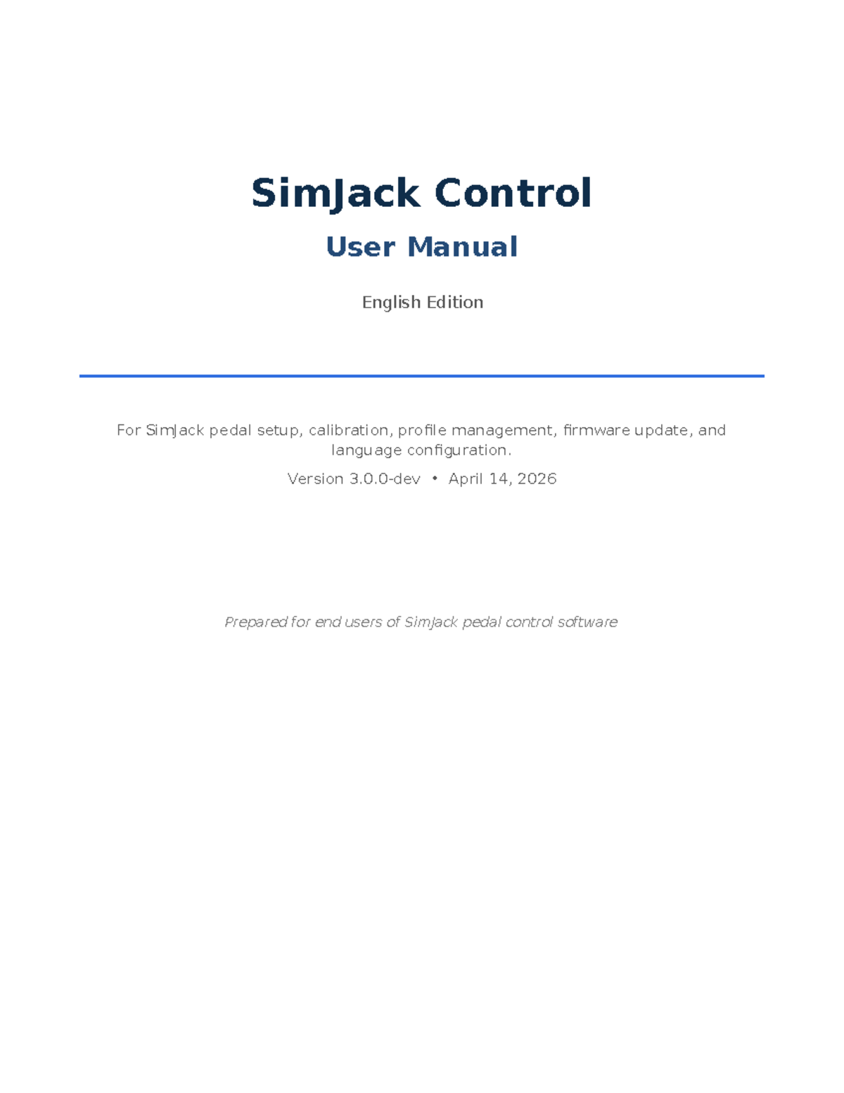 SimJack Control User Manual EN - Final Edition for Pedal Setup - Studocu