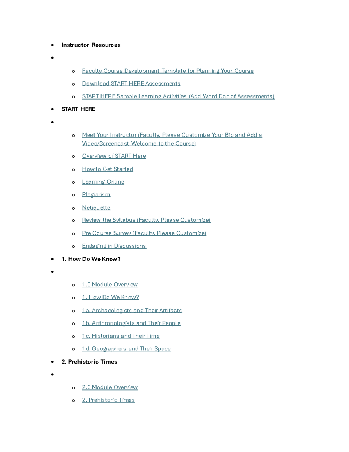HUM 101 Instructor Resources: Course Development & Module Overview - Studocu