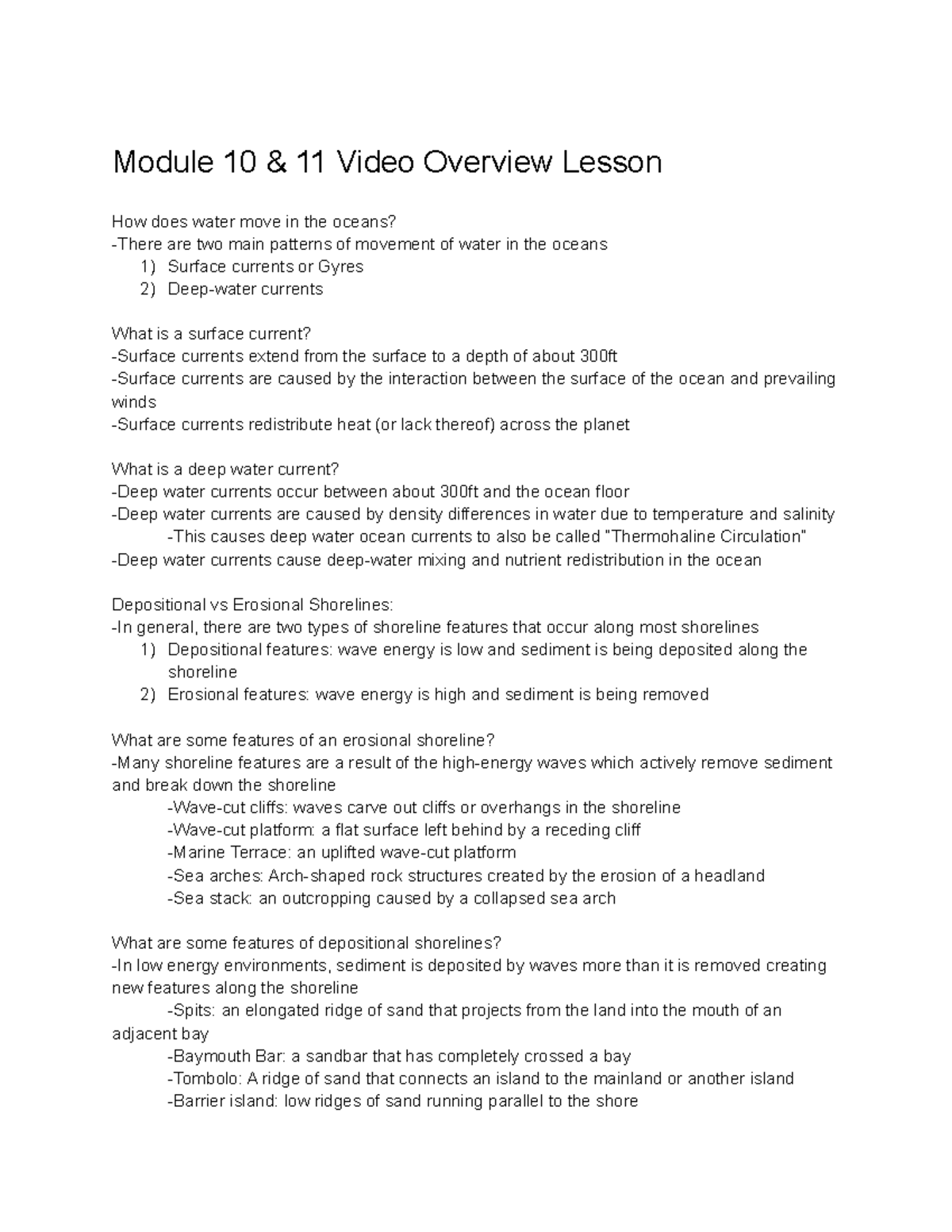 Module 11 (Ch 10) - Module 10 & 11 Video Overview Lesson How does water ...