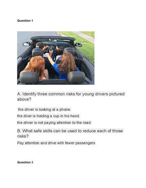 4.5 assignment drivers ed - Question 1 A. List at least two (2) steps ...