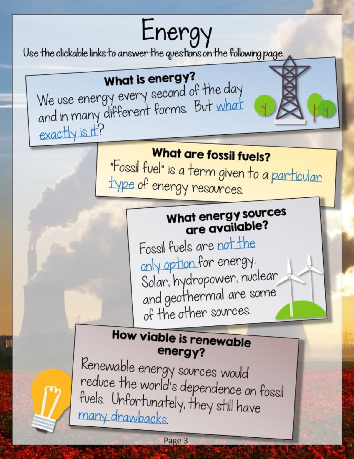 Energy Webquest: Exploring Renewable vs. Nonrenewable Resources - Studocu