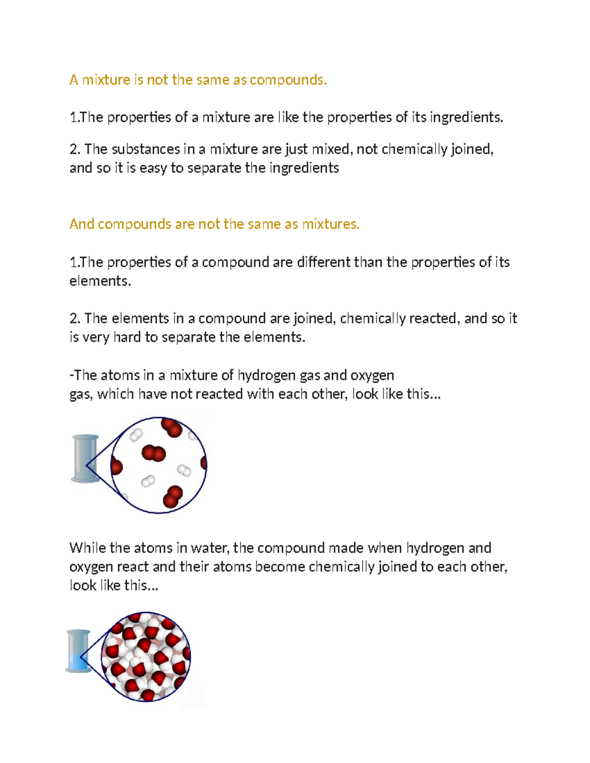 Comparing Compounds and Mixtures: Key Differences Explained - Studocu