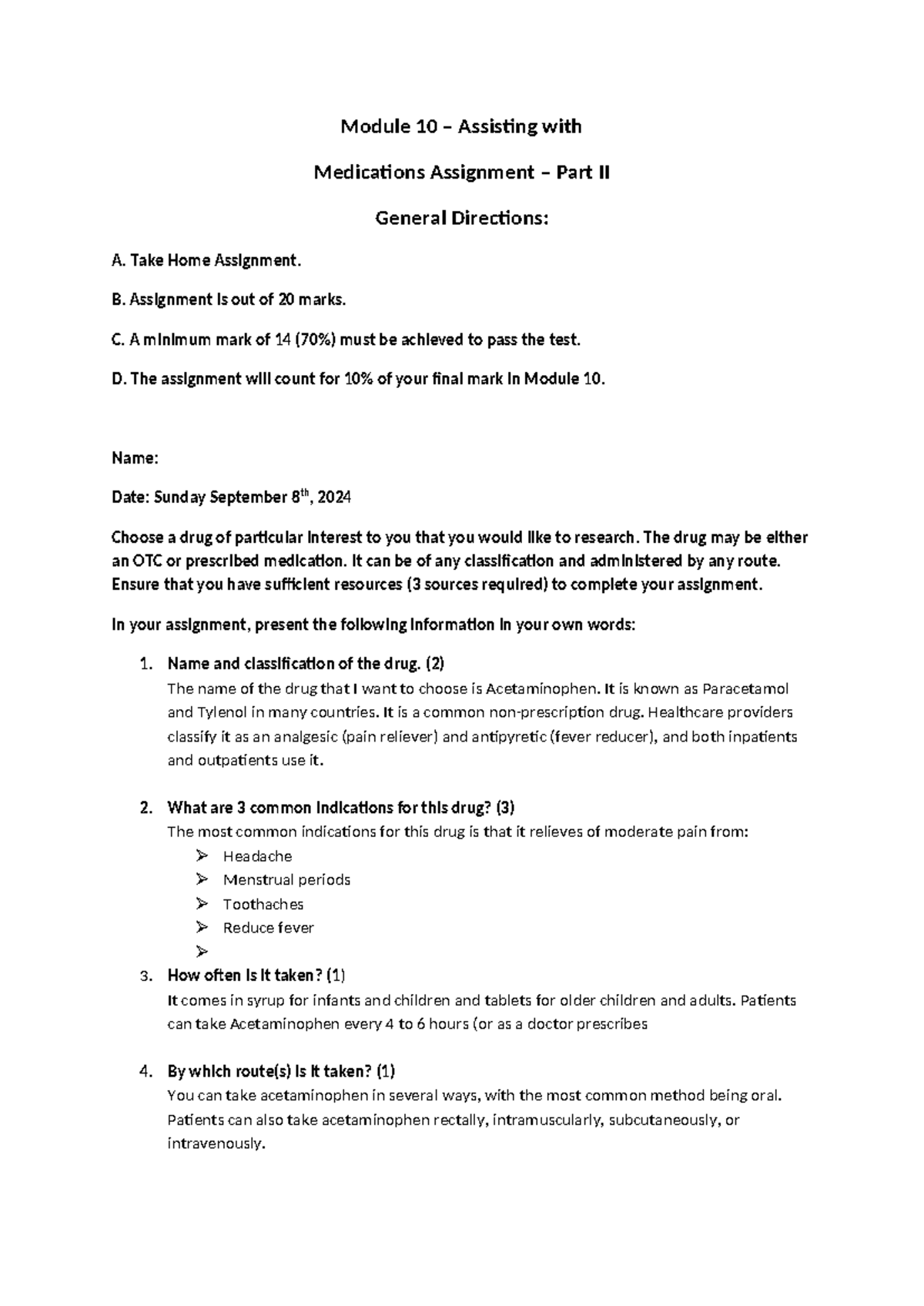 NACC Module 10 IND Assignment: Research on Acetaminophen Usage - Studocu