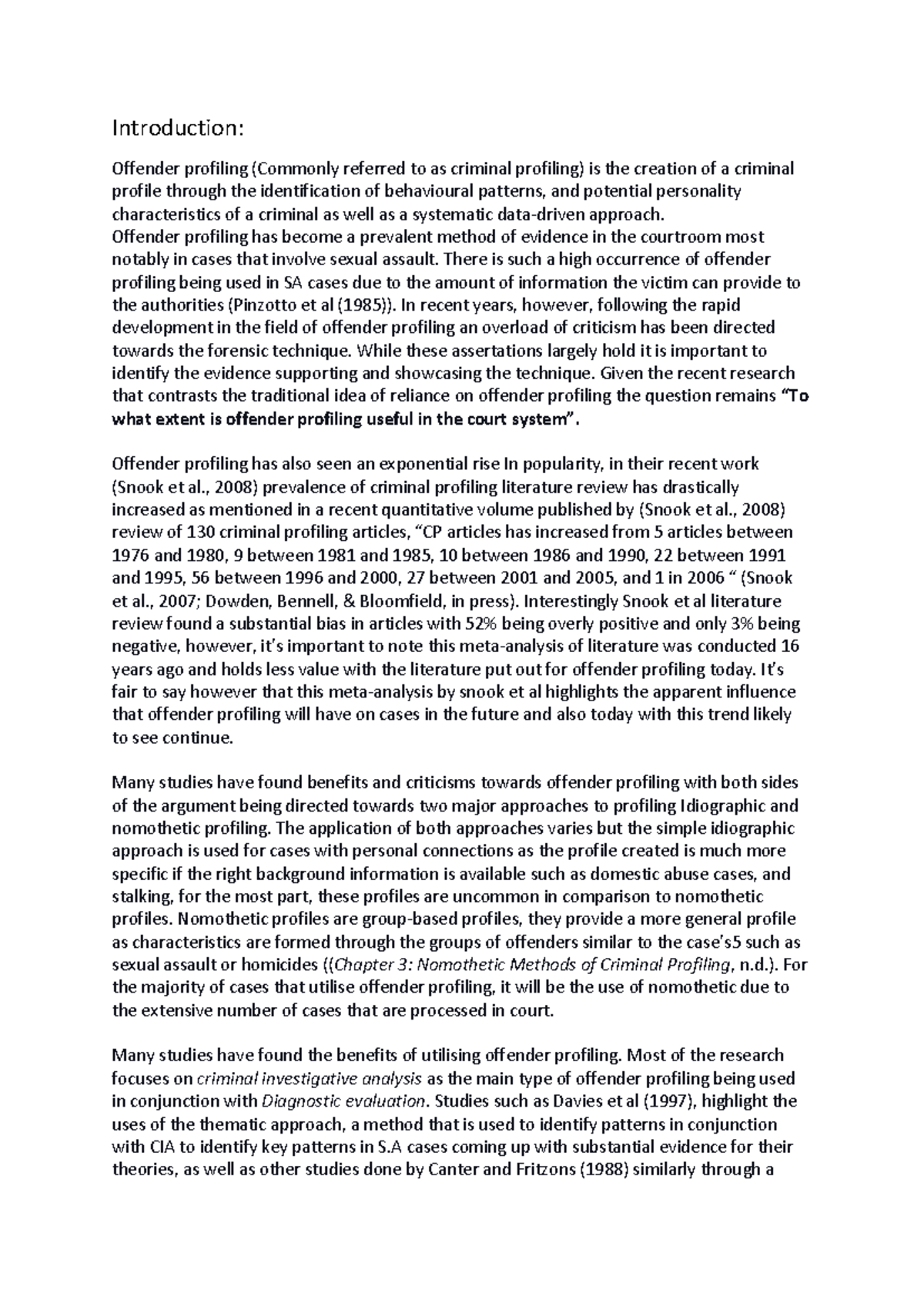 EE 101: Introduction to Offender Profiling and Its Courtroom ...