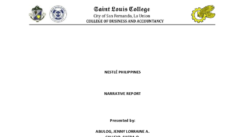 NESTLÉ PHILIPPINES: Narrative Report on Sustainability Challenges - Studocu