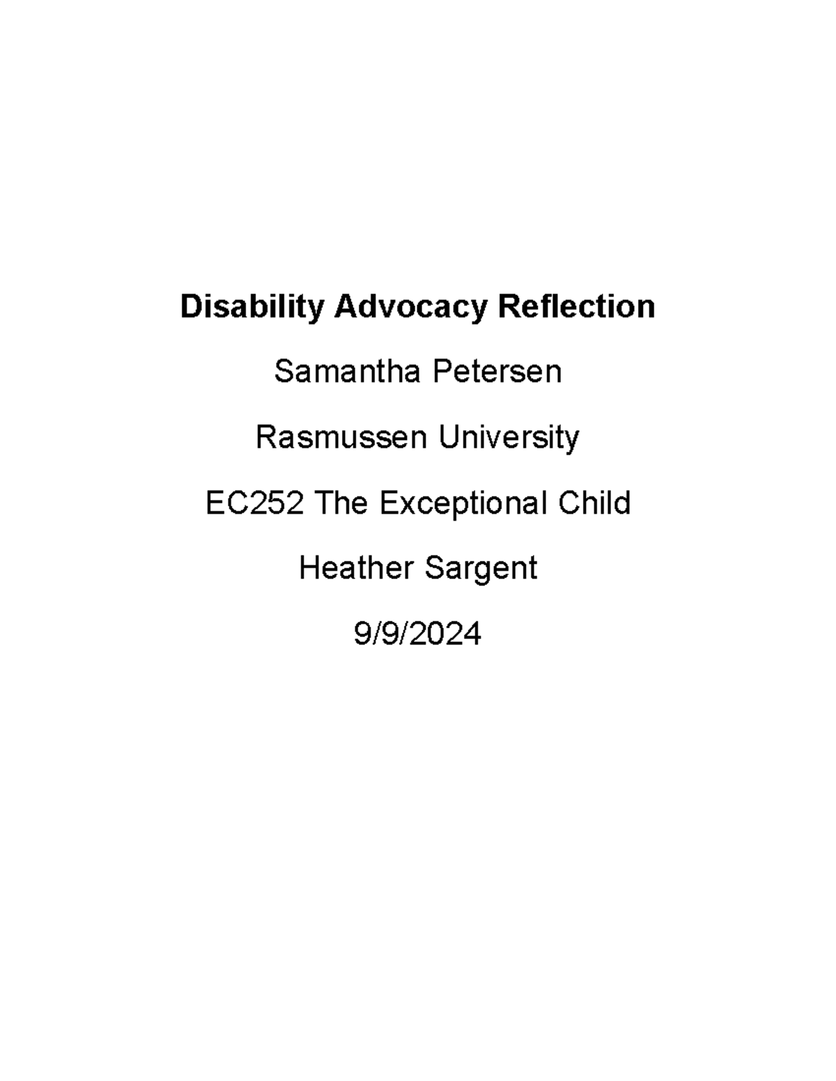 EC252 Disability Advocacy Reflection: Engaging Community & State ...