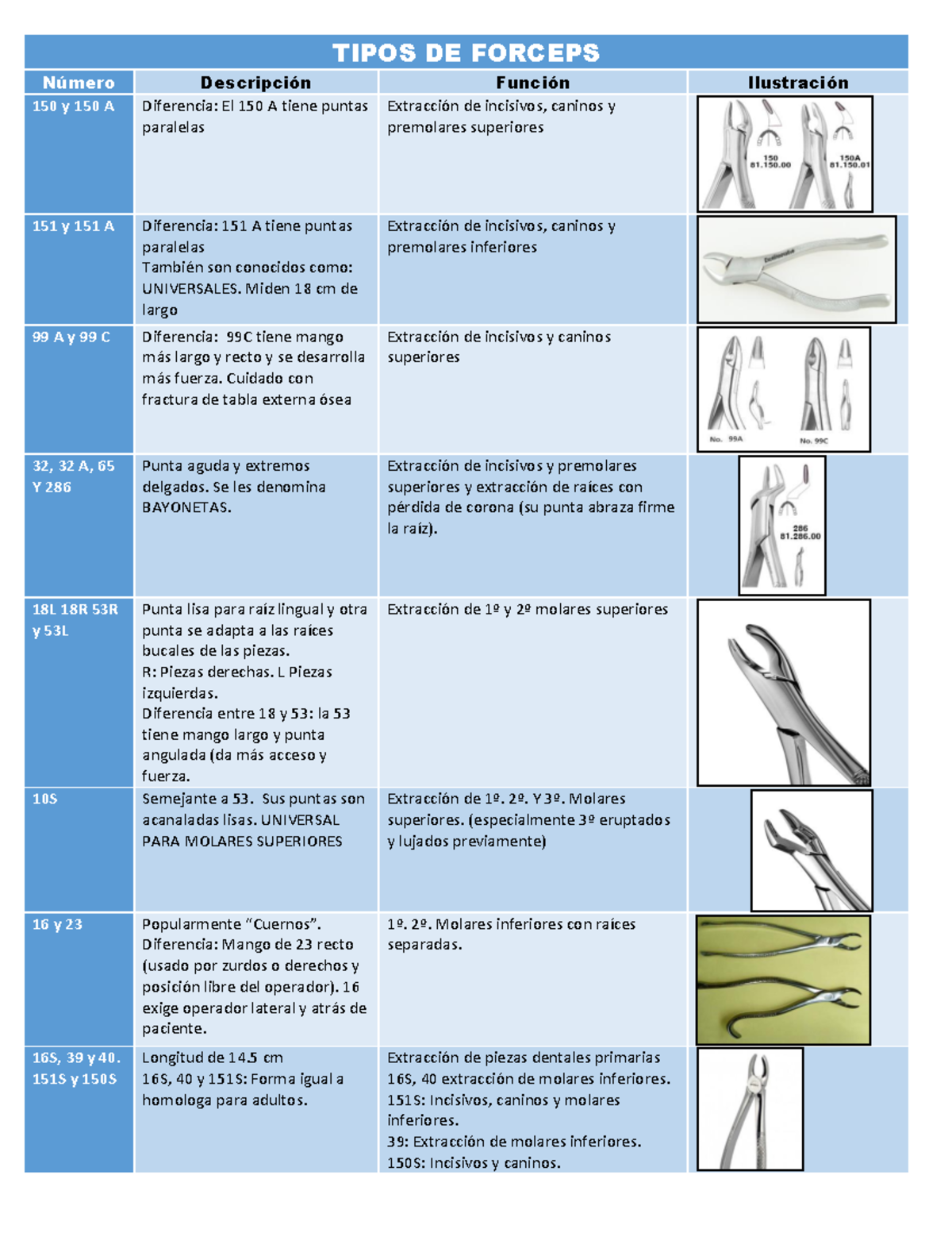 630840634 Tipos de Forceps y Elevadores Dentales 1 - Studocu