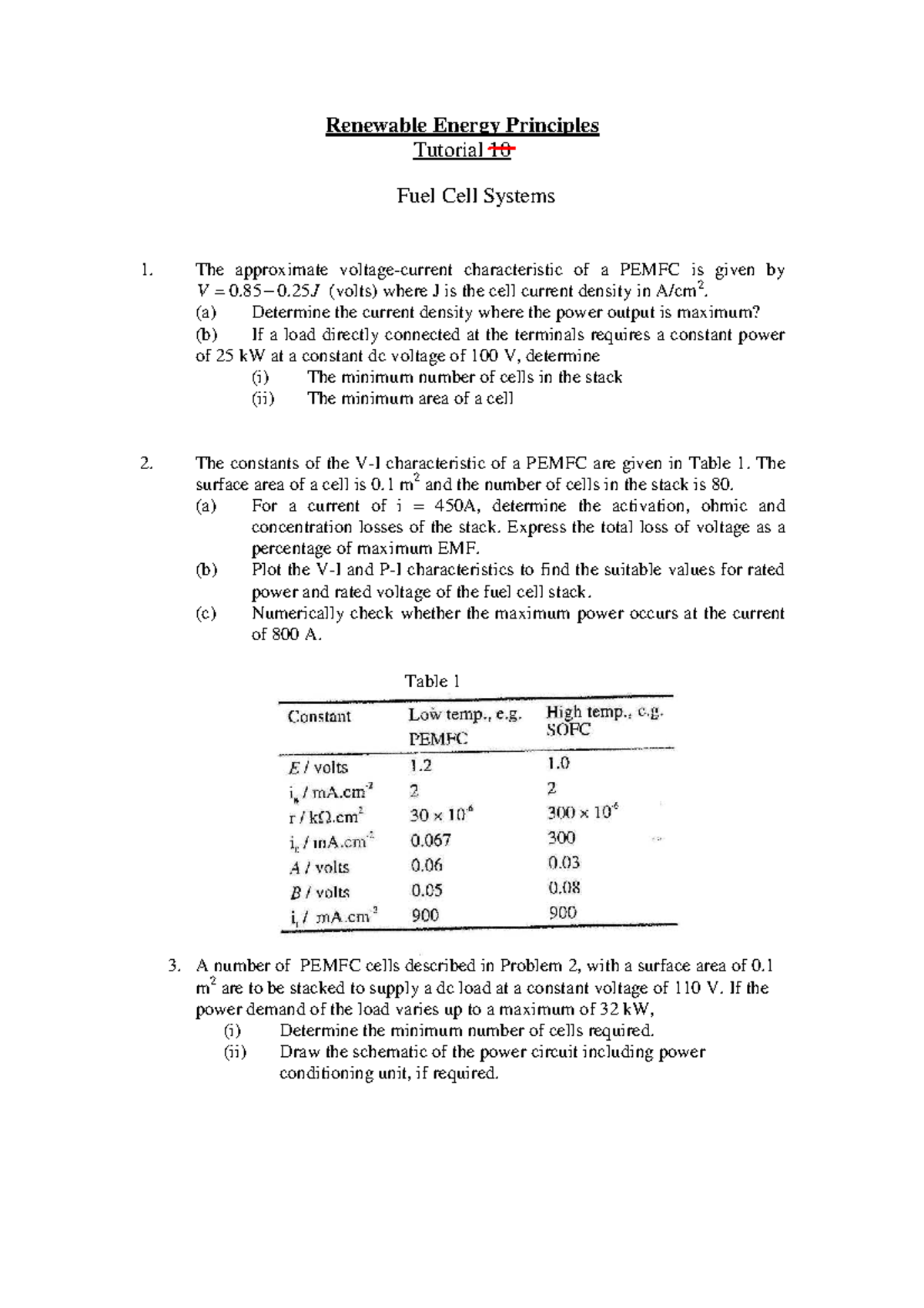 Renewable Energy Principles Tutorial 11: Fuel Cell Systems Analysis ...