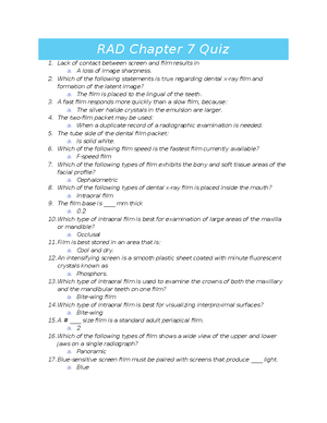 RAD Chapter 6 Quiz - Questions and Answers - RAD Chapter 6 Quiz 1 ...