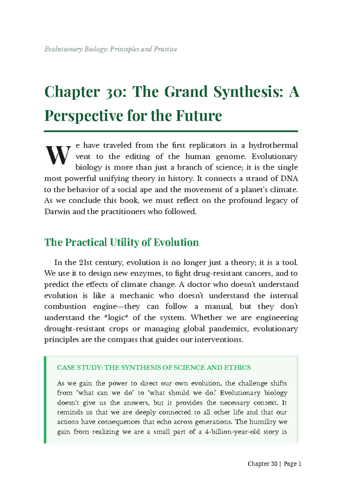 Evolutionary Biology: Principles & Practice Ch. 30 - The Grand ...