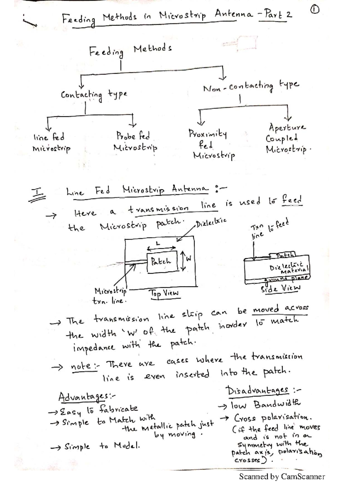 Microstrip Antenna Feeding Methods (Part 2) Notes - Studocu