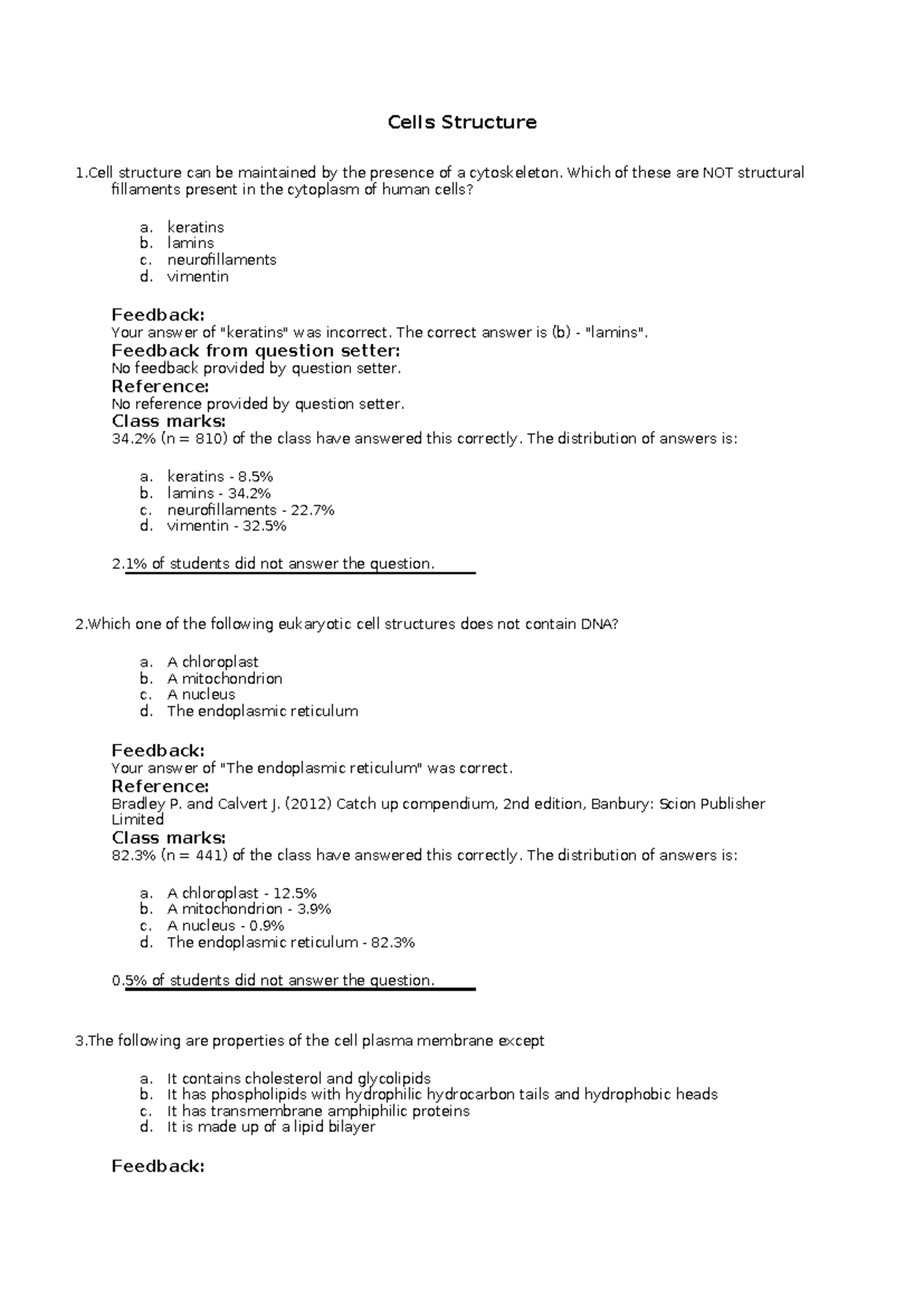 Cells Structure MCQ - N810 Final Exam Review - Studocu