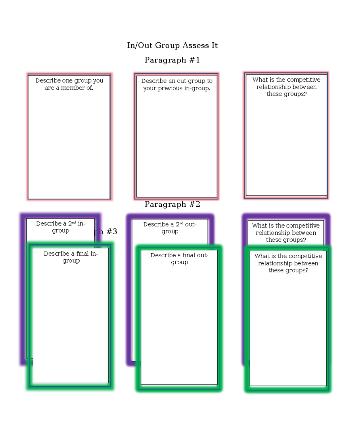 In+Out+Group+Assess+It - In/Out Group Assess It Paragraph Paragraph ...
