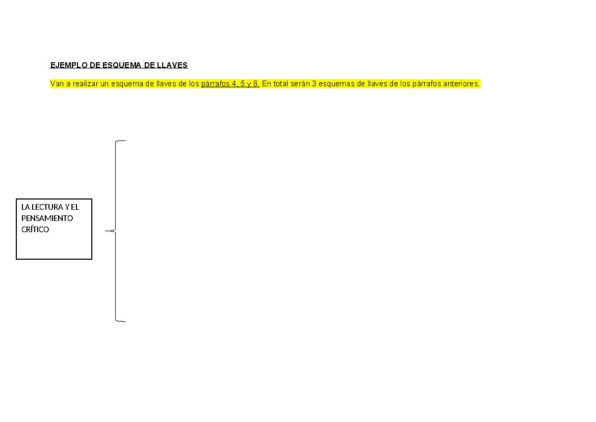 Ejemplo DE Esquema DE Llaves 2 - Comprensión y redacción de textos ...