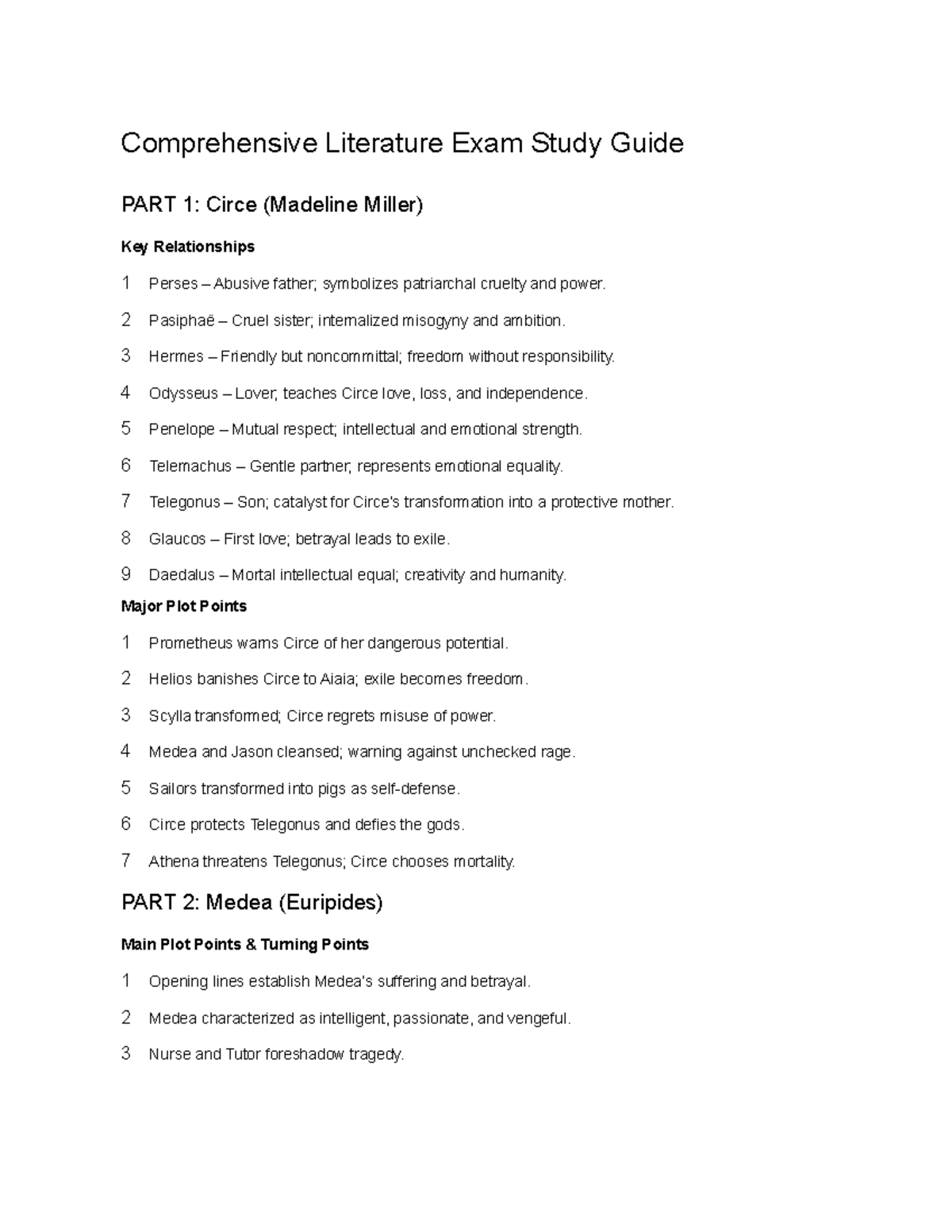 AP Lit Comprehensive Exam Study Guide: Key Themes & Relationships - Studocu